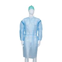 China Disposable PP PE Isolation Gown With Knitted Wrist for sale