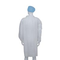 China Factory Use Dust Proof Disposable Lab Coats 25 - 55g/m2 With Snaps Closure for sale