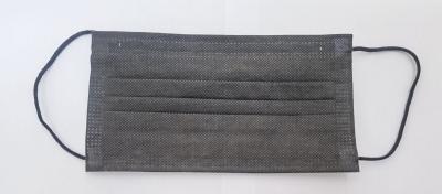 China EN14683 Type IIR Disposable Medical Earloop Black Face Mask For Hospital Use for sale