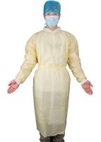 China Ultrasonic Heat Sealed Disposable Waterproof Level-2 Medical SMS Isolation Gown for sale