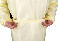 China Ultrasonic Heat Sealed Disposable Waterproof Level-2 Medical SMS Isolation Gown for sale