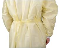 China Ultrasonic Heat Sealed Disposable Waterproof Level-2 Medical SMS Isolation Gown for sale