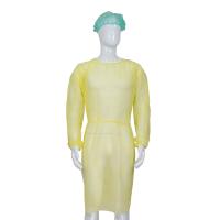 China Level 2 Disposable Medical PP / SMS / PP PE Isolation Gown With Elastic Knitted Wrist for sale