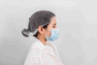 China Anti Dust Disposable Nylon Honeycomb Hairnet With Latex Free Elastic rubber for sale