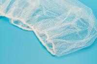 China Anti Dust Disposable Nylon Honeycomb Hairnet With Latex Free Elastic rubber for sale