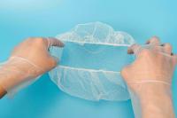 China Anti Dust Disposable Nylon Honeycomb Hairnet With Latex Free Elastic rubber for sale