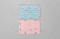 China 3ply Breathable Anti Bacterial Disposable Non Woven Face Mask Cute Cartoon Printing for sale