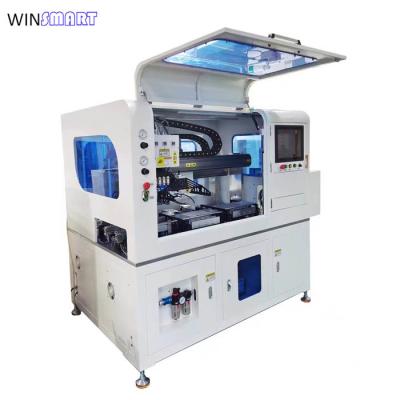 China Dual Table Dual Spindle Inline PCB Depaneling Router with Tray Destacker and Stacker for sale