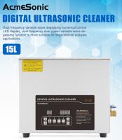 China 15L Ultrasonic Washing Machine Cleaner with 40kHz Dual Frequency for Bicycle Chain Cleaning - 110-240V Power for sale