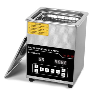 China 2L Ultrasonic Jewelry Cleaner Machine with Heater & Timer - 60W 40kHz Stainless Steel Tank for Professional Cleaning for sale