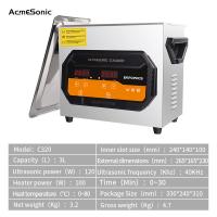 China 3L Ultrasonic Cleaning Machine with 120W Power and Digital Temperature Control 0-80°C for Industrial Parts and Jewelry for sale