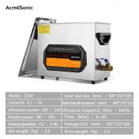 China 180W Digital Ultrasonic Cleaner 6L with 300W Heater and SUS304 Stainless Steel Tank for sale