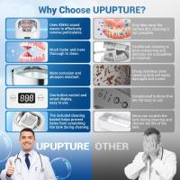 China Ultrasonic Cleaner with UV LED Light 600ml Capacity 42kHz Frequency for Dentures Jewelry Dental Appliances for sale