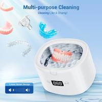 China Ultrasonic Cleaner with UV LED Light 600ml Capacity 42kHz Frequency for Dentures Jewelry Dental Appliances for sale