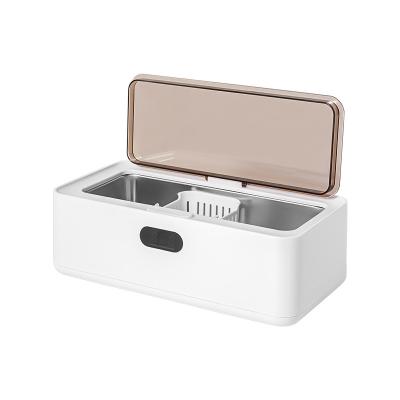 China 450ml Portable Ultrasonic Glasses Cleaner with Timer - Mini Ultrasonic Washing Machine for Eyeglasses for sale
