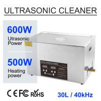 China Industrial 30L Ultrasonic Cleaning Machine 600W 40kHz with Digital Timer and Heater for sale
