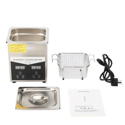 China 60W Automatic Digital Ultrasonic Cleaner with 2L Stainless Steel Tank and 40kHz Frequency for Industrial Cleaning for sale