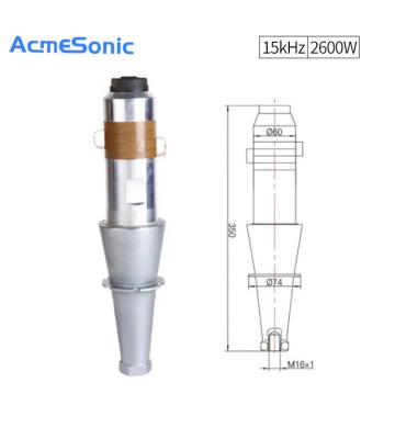 China 15K 2600W Ultrasonic Welding Transducer - 20K Frequency, 0-3000V AC Output for Industrial Applications for sale