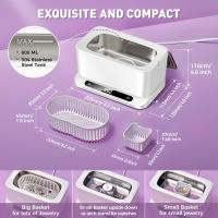 China Ultrasonic Jewelry Cleaner Model H1 with 40W Heating Power and 172×88×50mm Stainless Steel Tank for Household Cleaning for sale