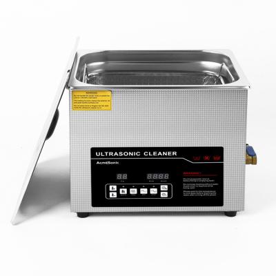 China 10L Digital Ultrasonic Cleaner with 120W/240W Dual Frequency and 20-80°C Heating for Jewelry, Watches, and Dental Instruments for sale