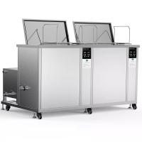 China Double Tanks Industrial Ultrasonic Parts Cleaner With Hot Air Drying 135L for sale