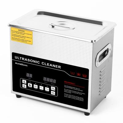 China Acmesonic 3L Dual Frequency Ultrasonic Cleaner with 100W Heating and Drain Valve - 40/80 kHz Operation for sale