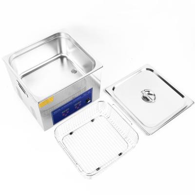 China 15L Industrial Ultrasonic Cleaner with 400w Heating Power 40kHz Frequency 0~30min Adjustable Timer for sale