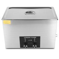 China Commercial Ultrasonic Cleaner 30L 600W with Encoded Timer Heater Basket 13 Precise Time Settings within 60 minutes Degassing Supported for sale