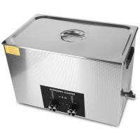 China Commercial Ultrasonic Cleaner 30L 600W with Encoded Timer Heater Basket 13 Precise Time Settings within 60 minutes Degassing Supported for sale