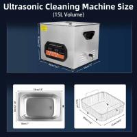 China Semi-Support 15L Digital Ultrasonic Cleaner 360W for Professional-Grade Jewelry Dental Cleaning for sale