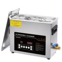 China 6L Ultrasonic Parts Cleaner with 90W/180W Dual Power and 300W Heating System for Jewelry, Dental Tools and Industrial Components for sale