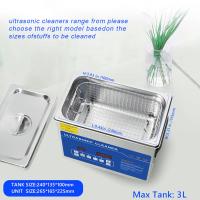 China 3L Digital Ultrasonic Cleaner Stainless Steel Dual-Frequency with Heater & Timer for Denture, Coins, Jewelry, Tools for sale