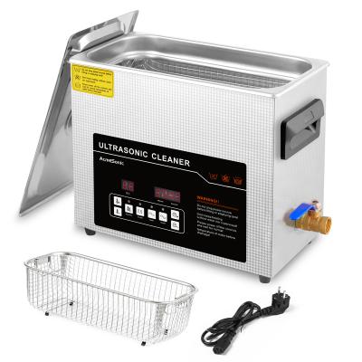 China 6.5L Digital Ultrasonic Cleaner with Heated Timer - 40kHz/28kHz Dual Frequency Stainless Steel Commercial Unit for sale