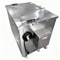 China Commercial Stainless Steel 274L Heating Soak Tank with Basket and Wheels - 2KW Industrial Cleaning System for sale