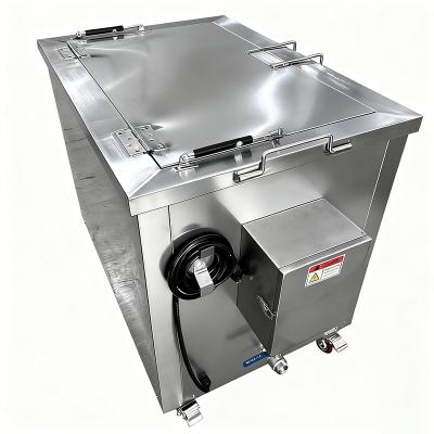 China Commercial Stainless Steel 274L Heating Soak Tank with Basket and Wheels - 2KW Industrial Cleaning System for sale