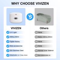 China Portable 30W 45kHz Ultrasonic Retainer Cleaner with 230ml Tank for Dentures, Aligners, and Jewelry for sale