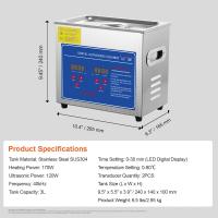 China Professional 3L Capacity 40kHz Ultrasonic Cleaner with Stainless Steel Tank and Digital Timer for sale