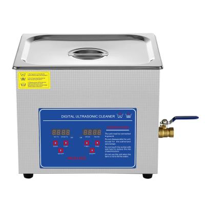 China 10L Capacity Stainless Steel Tank Digital Ultrasonic Cleaner with 40kHz Frequency for Industrial and Jewelry Cleaning for sale