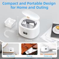 China Portable 30W Ultrasonic Cleaner – 45kHz, 230ml Tank for Dentures, Aligners, Jewelry for sale