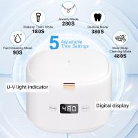 China Portable 30W Ultrasonic Cleaner – 45kHz, 230ml Tank for Dentures, Aligners, Jewelry for sale