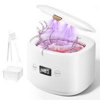 China Portable 30W Ultrasonic Cleaner – 45kHz, 230ml Tank for Dentures, Aligners, Jewelry for sale