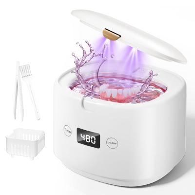 China Portable 30W Ultrasonic Cleaner – 45kHz, 230ml Tank for Dentures, Aligners, Jewelry for sale