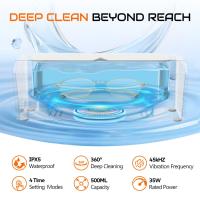 China 45KHz Ultrasonic Cleaner with 500ml Capacity and 4 Cleaning Modes for Jewelry, Eyeglasses, and Dental Appliances for sale