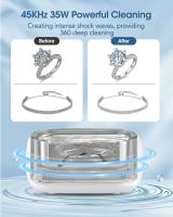 China 650mL 45Khz Ultrasonic Cleaner with Degas Mode for Jewelry Denture and Watch Cleaning for sale