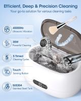 China 650mL 45Khz Ultrasonic Cleaner with Degas Mode for Jewelry Denture and Watch Cleaning for sale