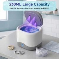 China 45KHz Ultrasonic Cleaner with 230ml 304 Stainless Steel Tank for Jewelry and Dentures for sale