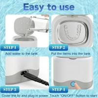 China 45KHz Ultrasonic Cleaner with 230ml 304 Stainless Steel Tank for Jewelry and Dentures for sale