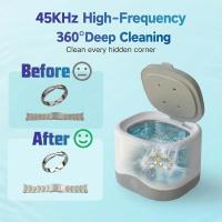 China 45KHz Ultrasonic Cleaner with 230ml 304 Stainless Steel Tank for Jewelry and Dentures for sale