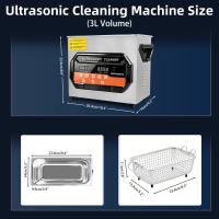 China 120W 3L Capacity 40kHz Ultrasonic Cleaner with Digital Timer and Heater for Jewelry, Tools, and Small Parts for sale