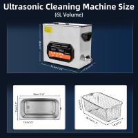China 6L Ultrasonic Cleaner with 180W Power and 40kHz Frequency for Professional Cleaning for sale